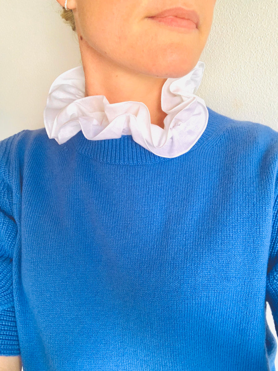 The White ‘Daphne' double ruffle collar (Women's)